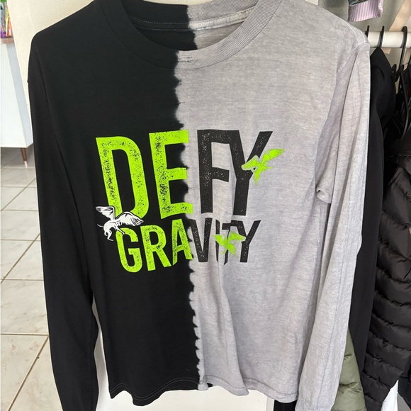 Tops | Defy Gravity Kids Long Sleeve Shirt Black And Gray | Poshmark